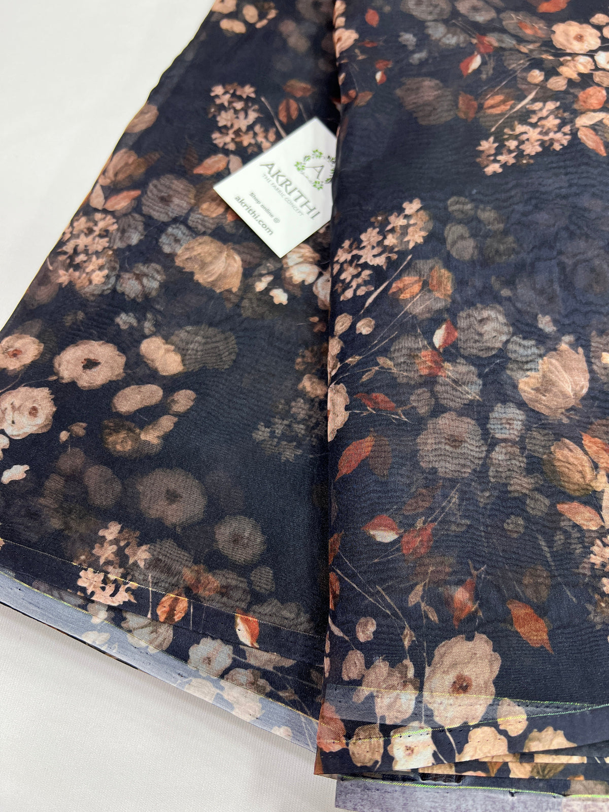 Buy printed organza fabric online : printed fabrics online – Akrithi