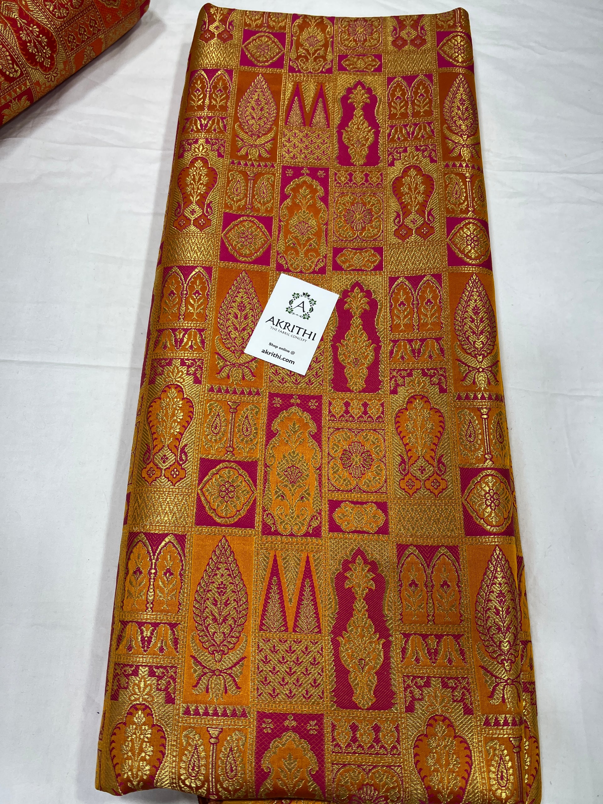 Buy Banarasi fabric online : Soft Banarasi brocade fabrics, Banarasi K ...