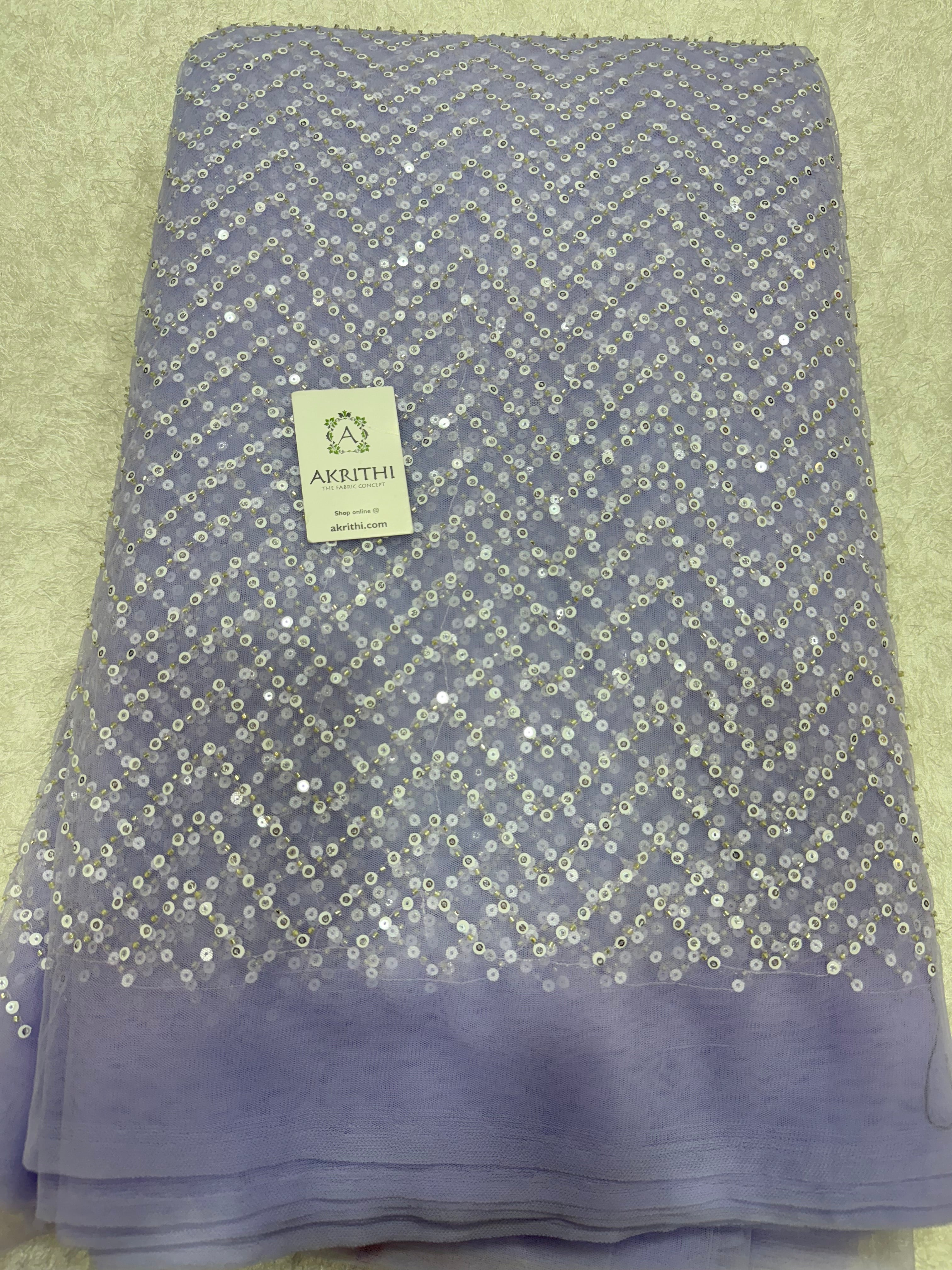 Embroidered net fabric – Akrithi