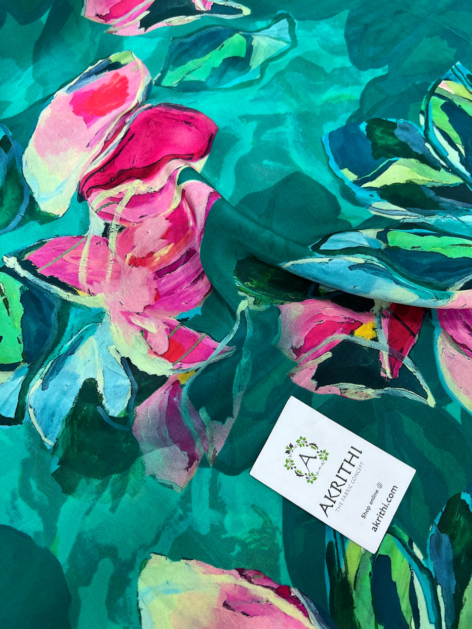 Buy printed georgette fabric online : printed fabrics online – Akrithi