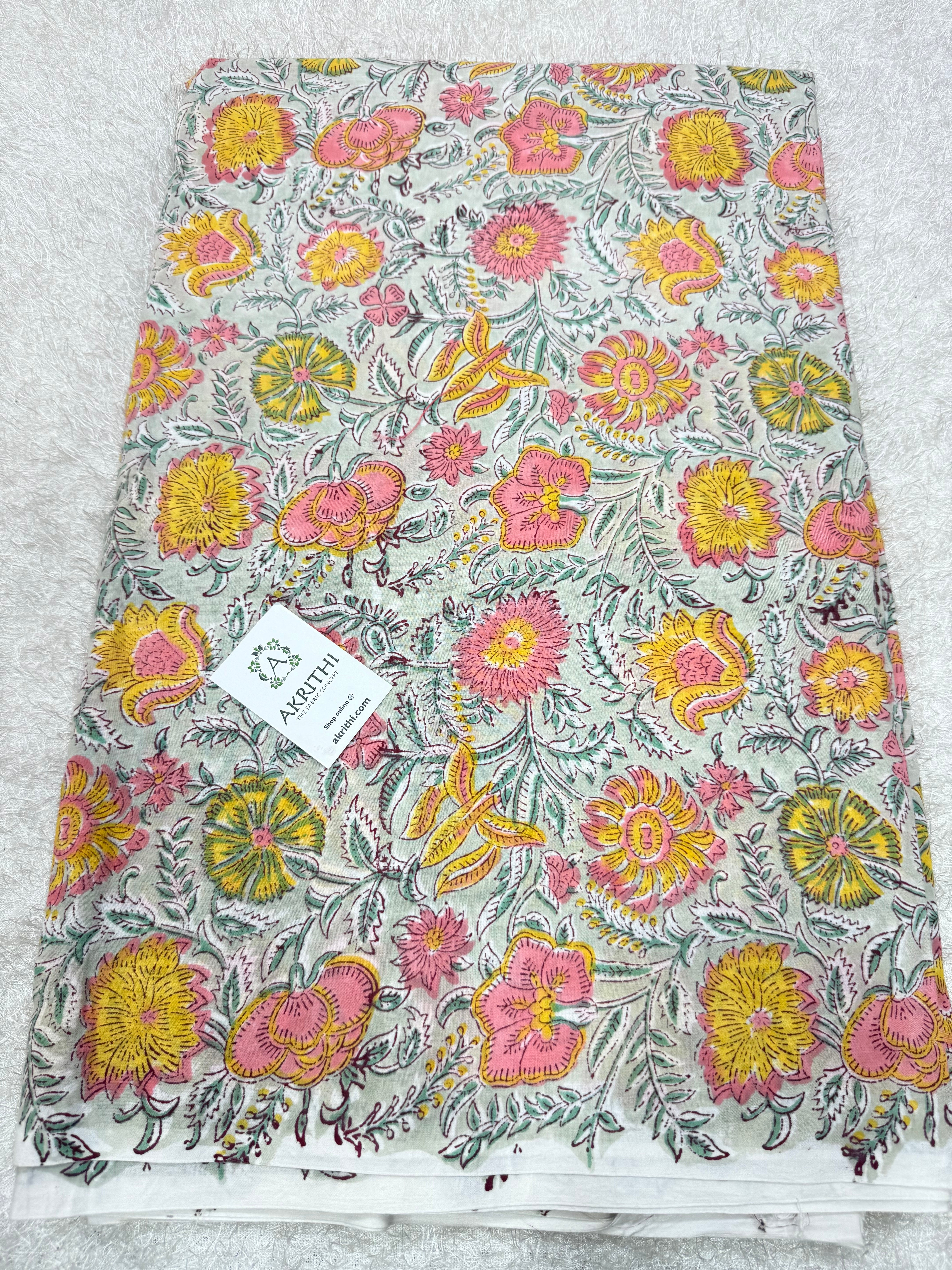 Buy pure cotton fabrics online | Plain cotton and printed cotton fabric ...