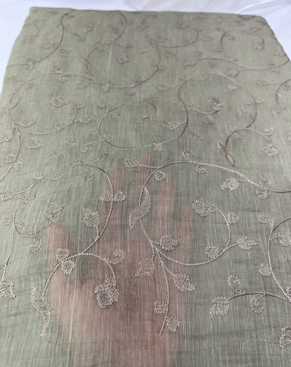 Buy embroidered chanderi fabric online | Chanderi fabric online. – Akrithi