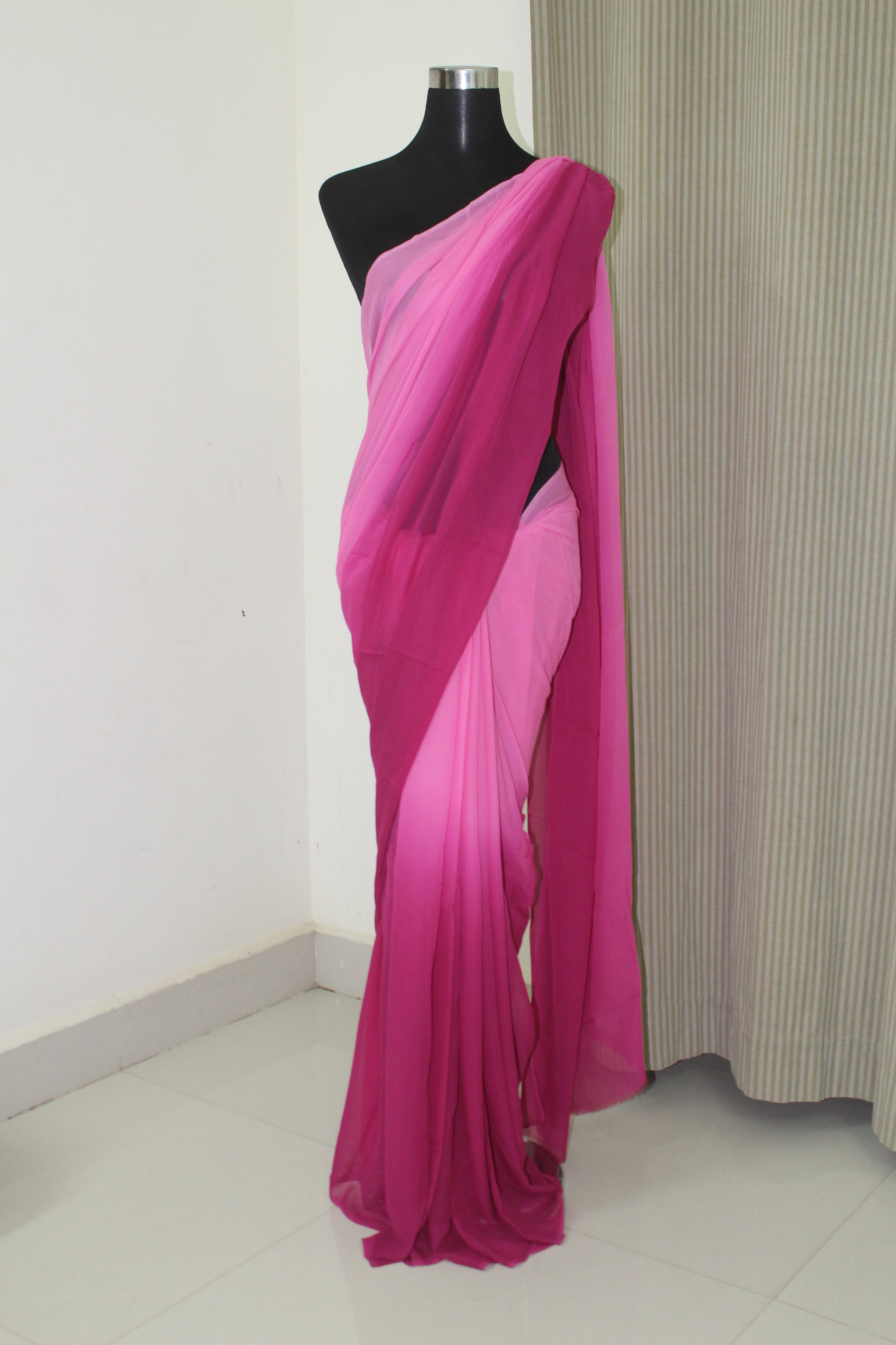 Buy shaded georgette saree online | double shaded and multi shaded ...